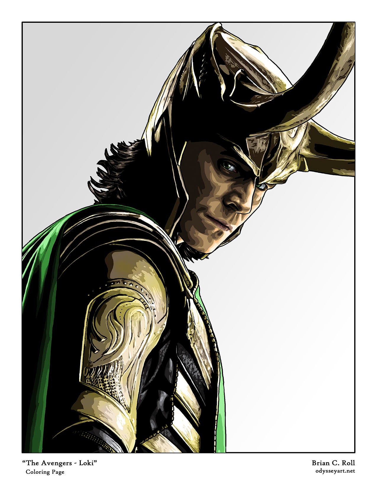 avengers loki coloring pages