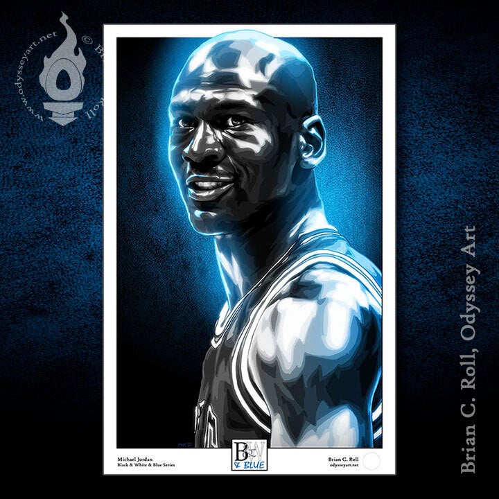 Michael Jordan Black And White Poster