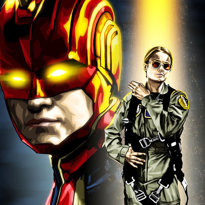 Captain Marvel-helmet | Odyssey Art | Art of Brian C. Roll | Odyssey ...